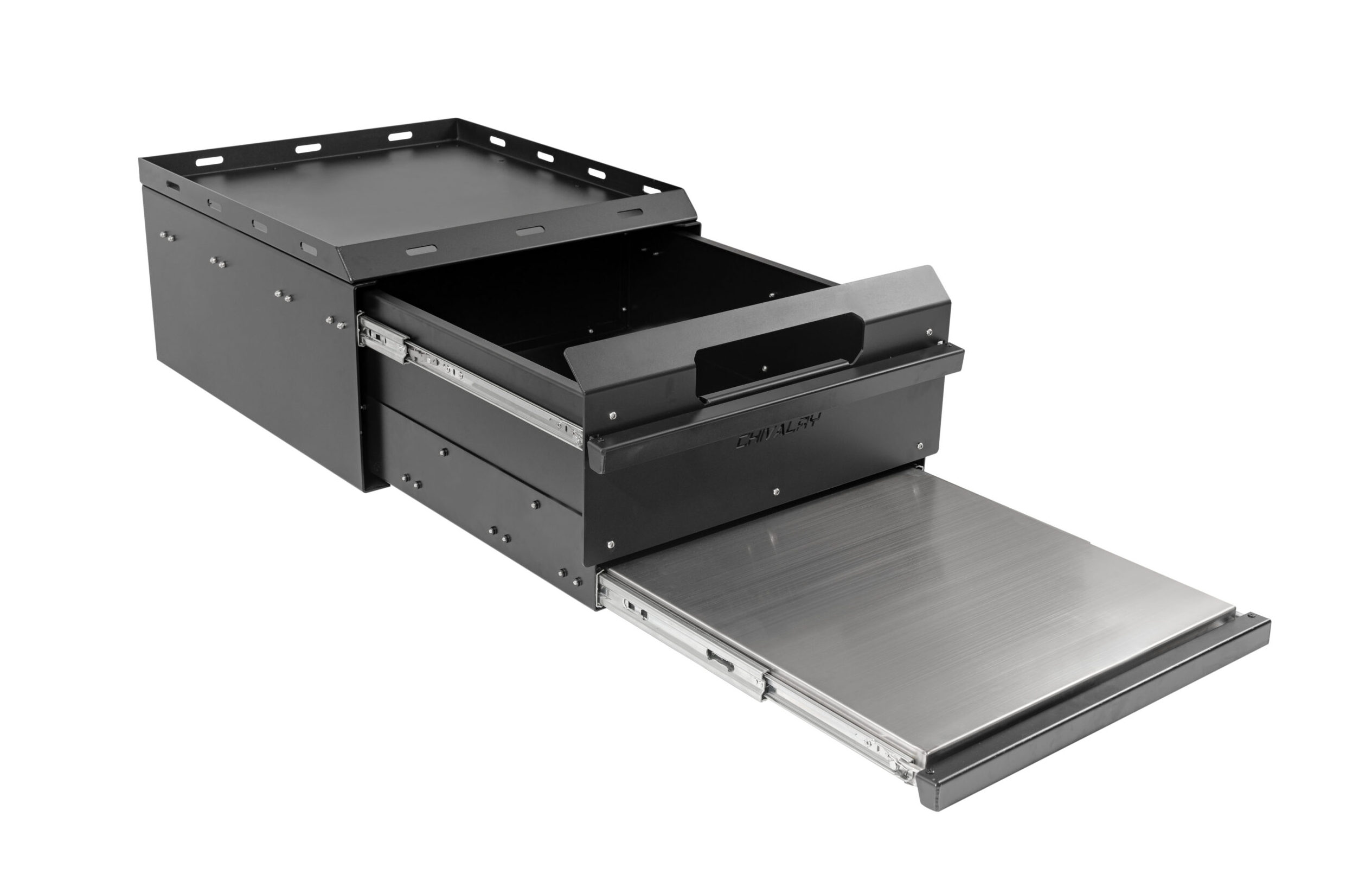 Aluminium Drawer with Cutting Board Black | UTE Chivalry